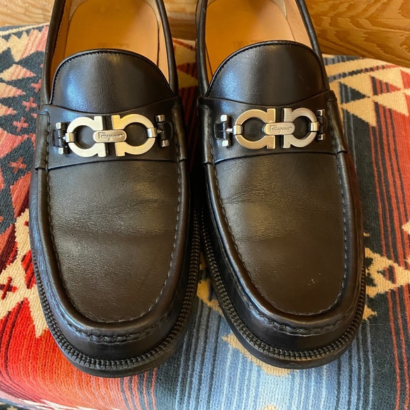 Salvatore Ferragamo | Shoes | Salvatore Ferragamo Black Geneva 2 Mens Sz 8 Loafer Shoes | Poshmark